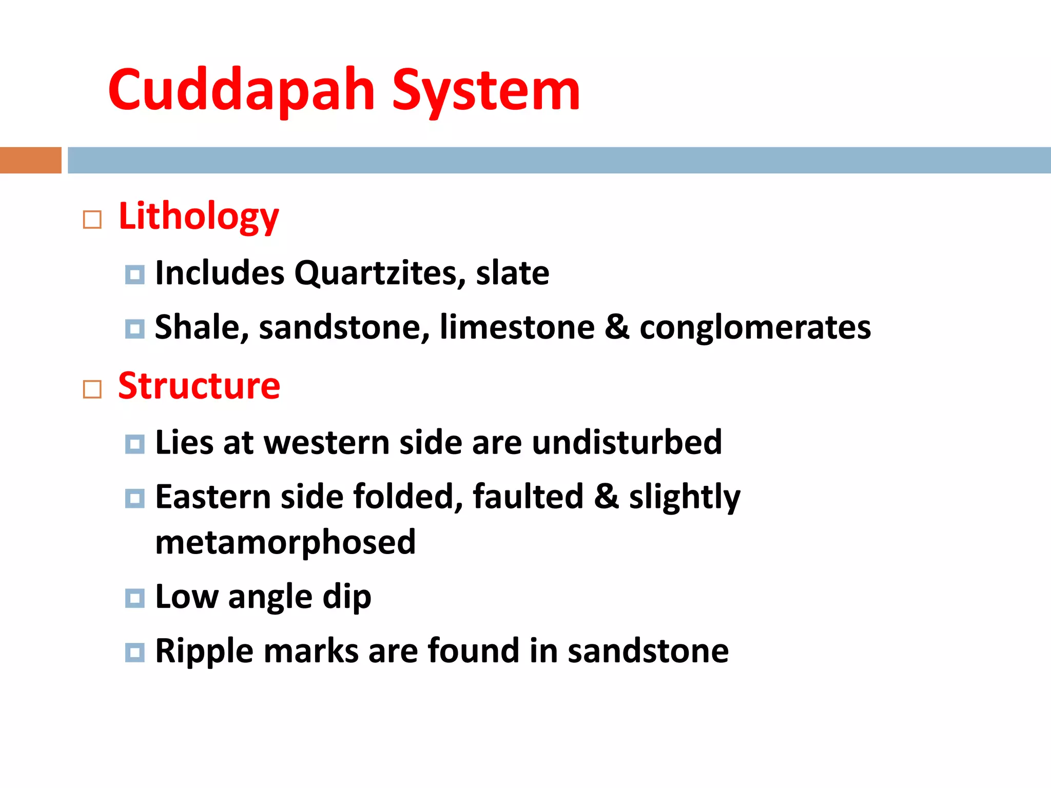 TOPIC 1.4 Distribution & Geological characters of Major Rock formations ...