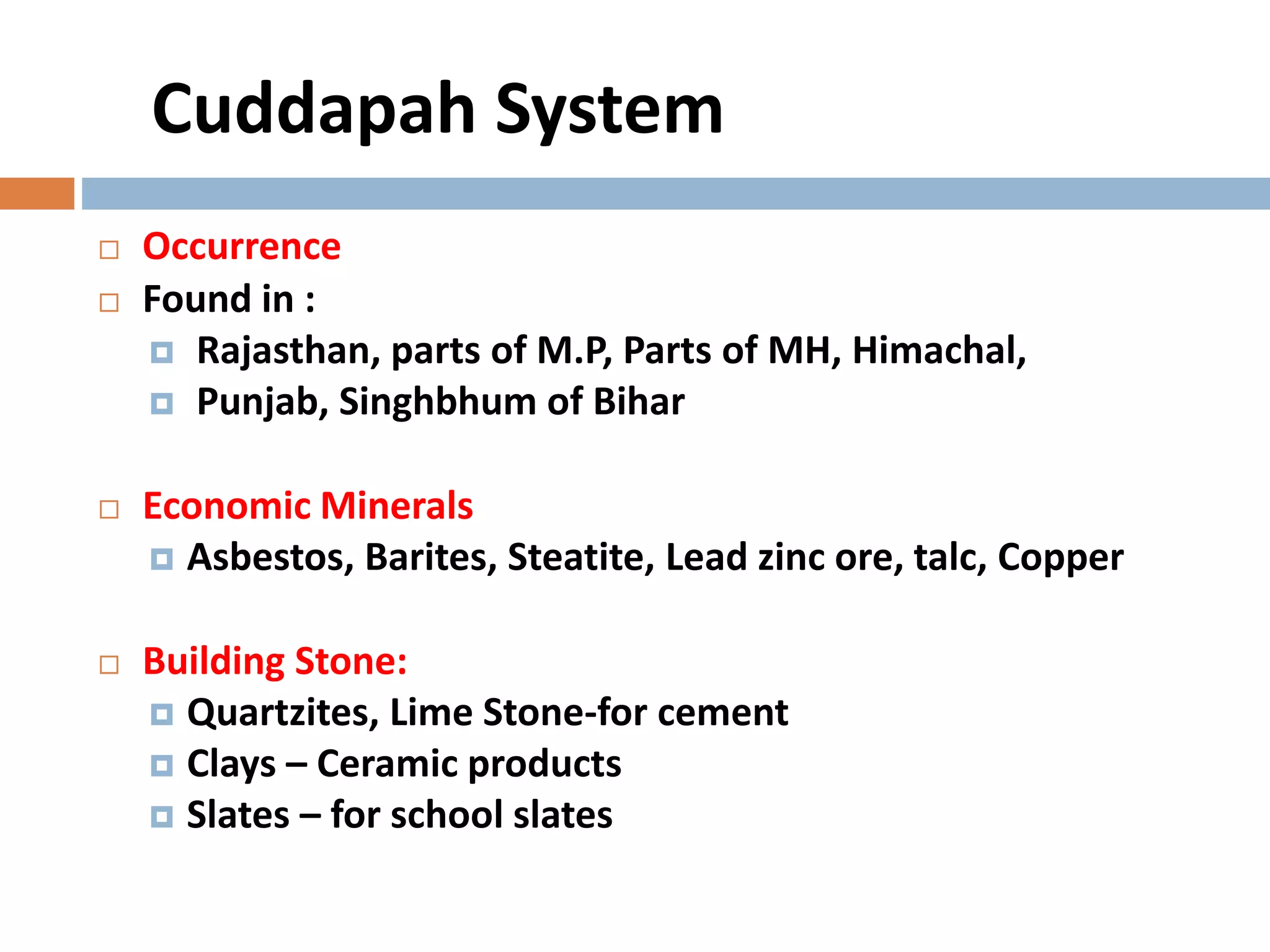TOPIC 1.4 Distribution & Geological characters of Major Rock formations ...