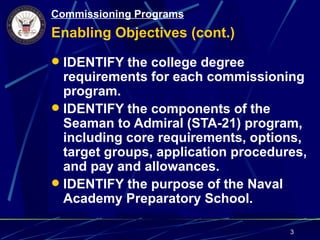 Topic 1.23 Commissioning Programs | PPT