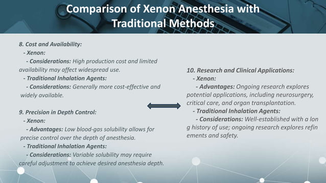 modern techniques of anesthesia based on xenon | PPTX | First Aid ...