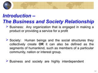 Topic 1 Introduction to Business and Society | PPT