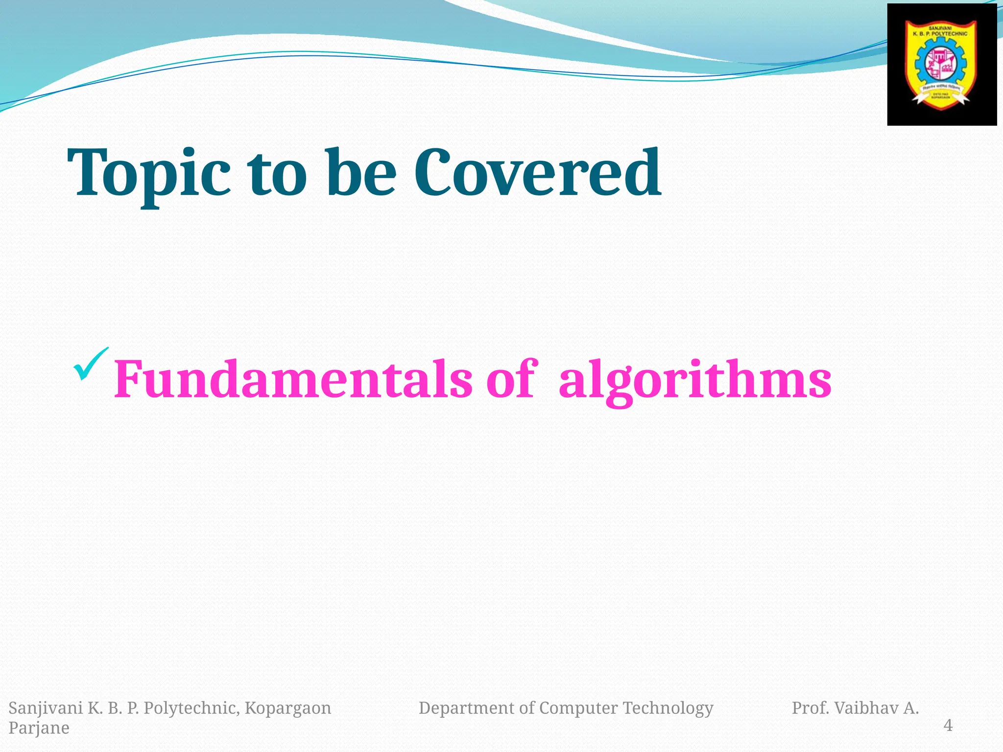 Topic 11 Fundamentals Of Algorithmpptx