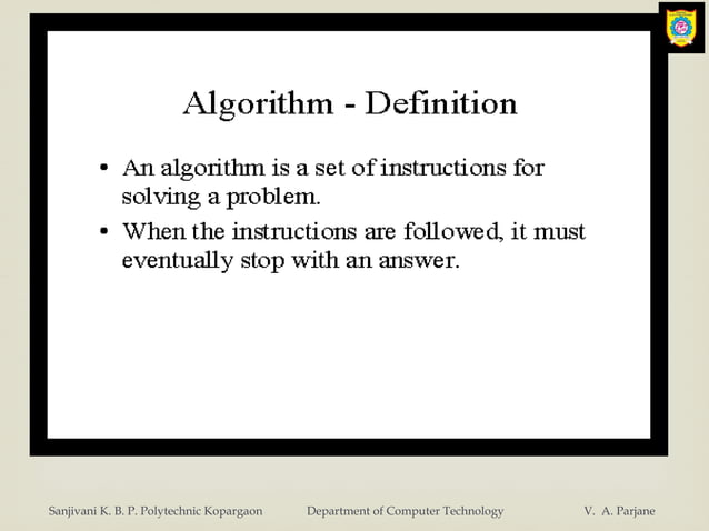 Topic 11 Fundamentals Of Algorithmpptx