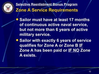 Topic 1.24 SRB (Selective Reenlistment Bonus) | PPT