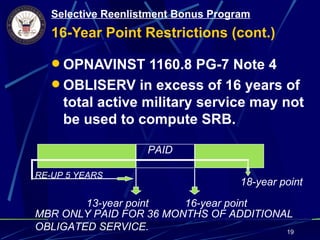 Topic 1.24 SRB (Selective Reenlistment Bonus) | PPT