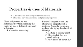 Topic 1.1 Materials and its properties...... | PPT