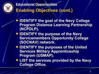 Topic 1.25 Educational Opportunities | PPT