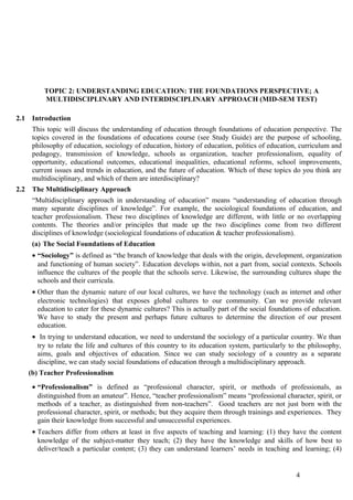Foundation of Education | DOC