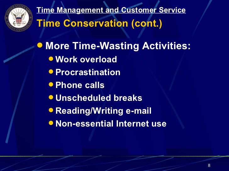 Time management and customer service