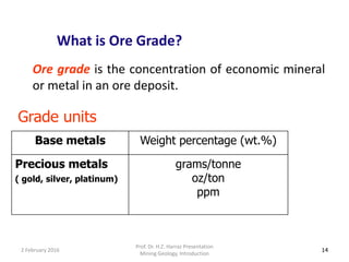 Topic 1-Concepts of an ore deposit | PDF