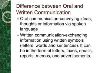 Topic 1 introduction to communication | PPTX