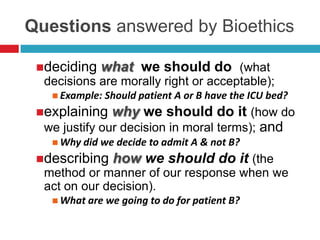 Introduction to medical ethics | PPT
