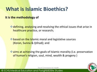 SCHS Topic1: Introduction to Medical Ethics | PPT
