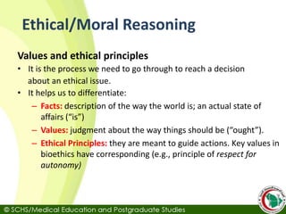 SCHS Topic1: Introduction to Medical Ethics | PPTX