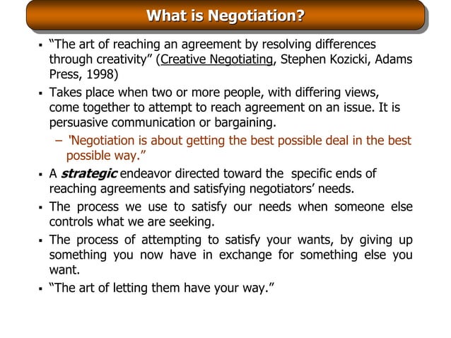 Topic 1 - Introduction to Negotiation and Mediation.ppt | Family and ...