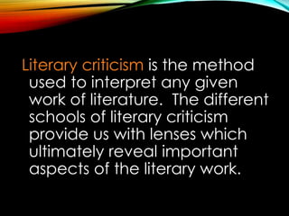 Literary Criticism | PPTX