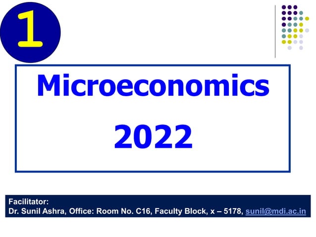 Topic 1 - Microeconomics - Course Outline & Introduction.ppt