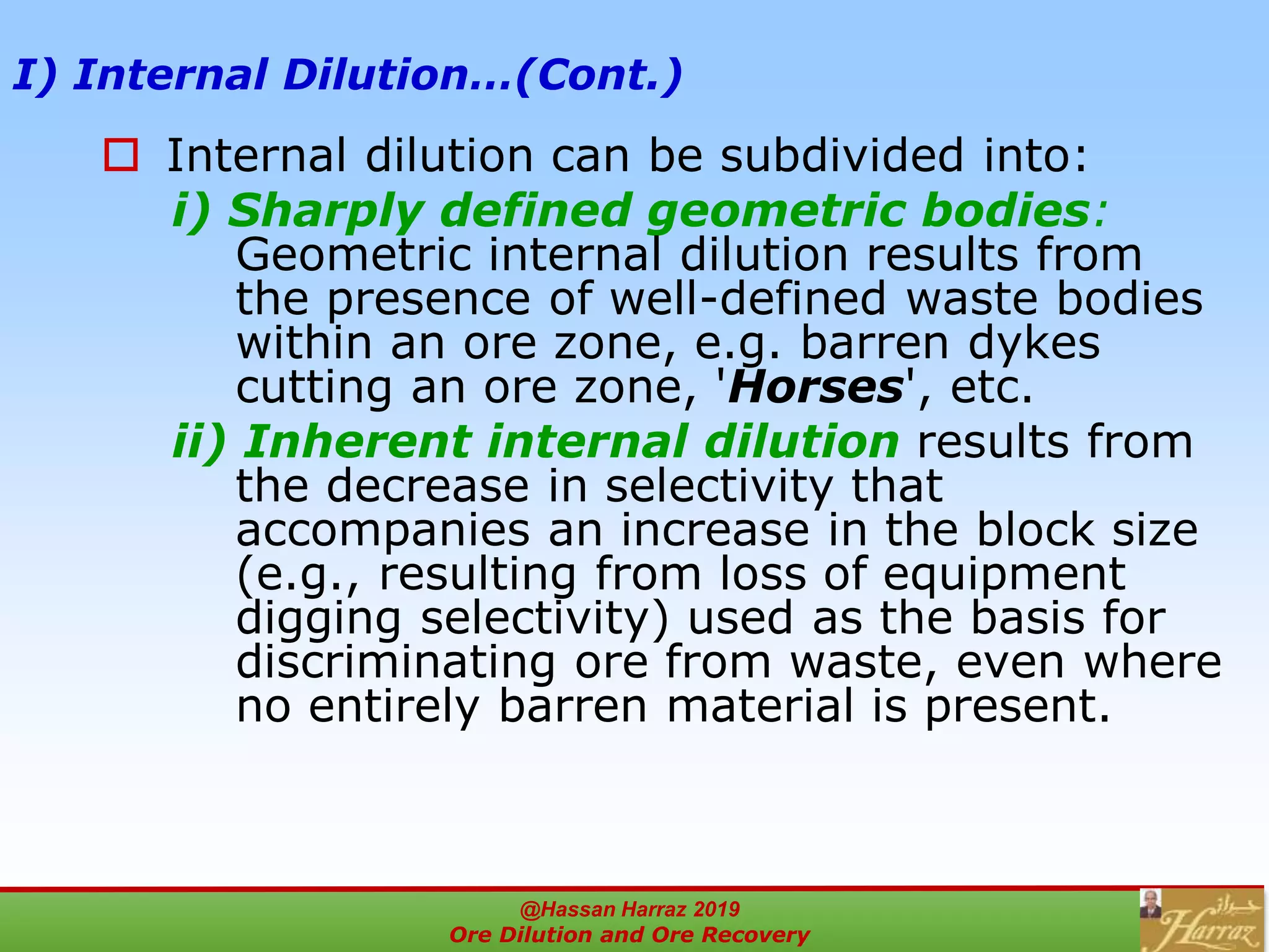 ore dilution and ore recovery | PDF