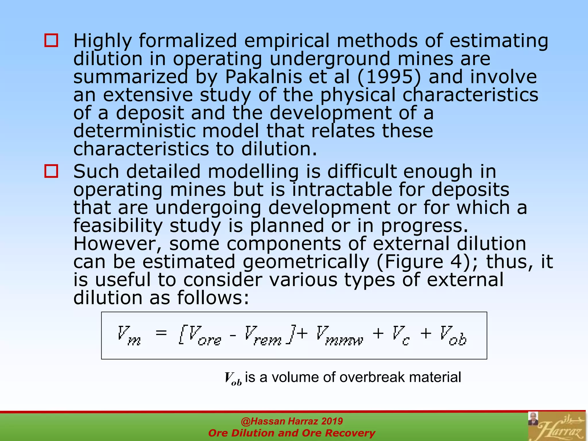 ore dilution and ore recovery | PDF