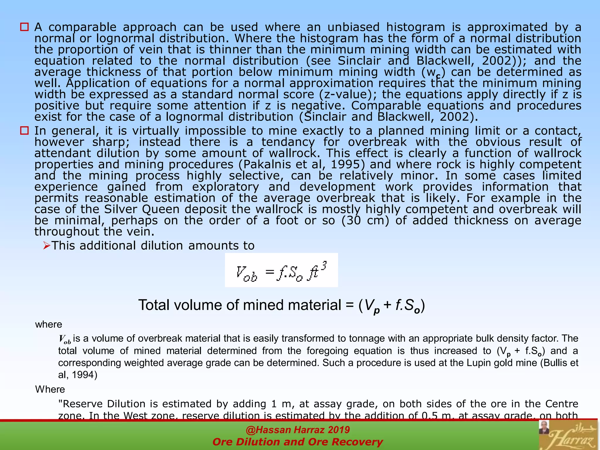 ore dilution and ore recovery | PDF