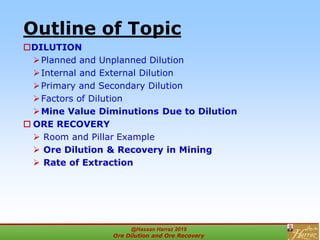 ore dilution and ore recovery | PDF