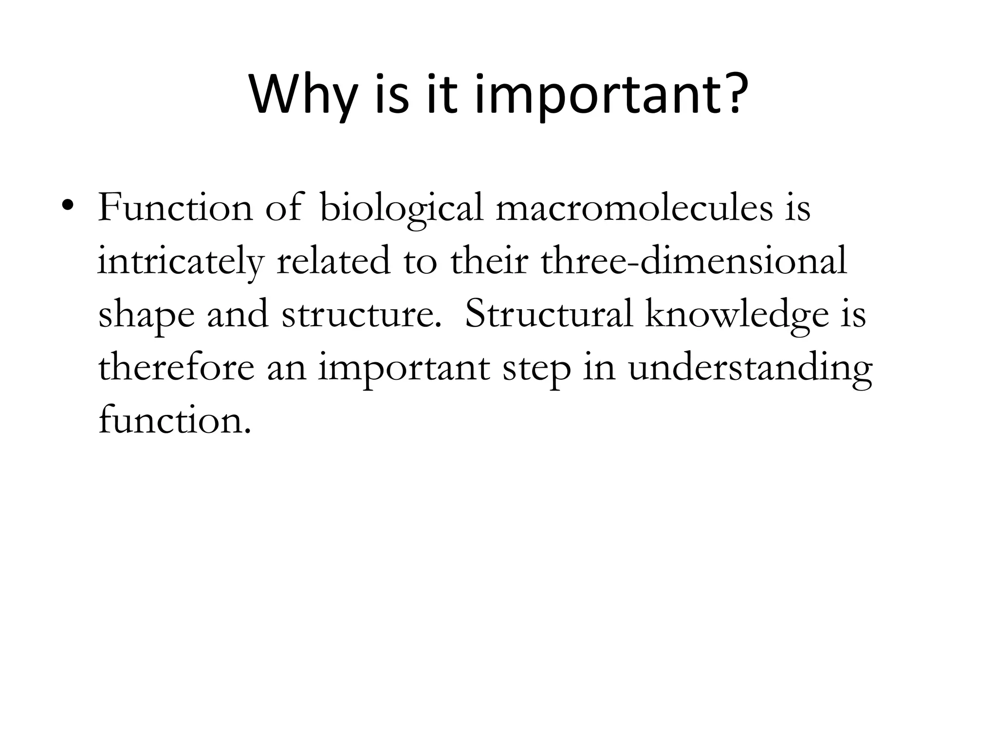 Topic 1 overview structural biology | PPTX