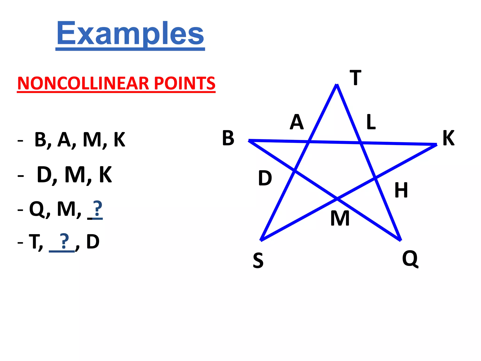 Topic 1. points, line and plane | PPTX