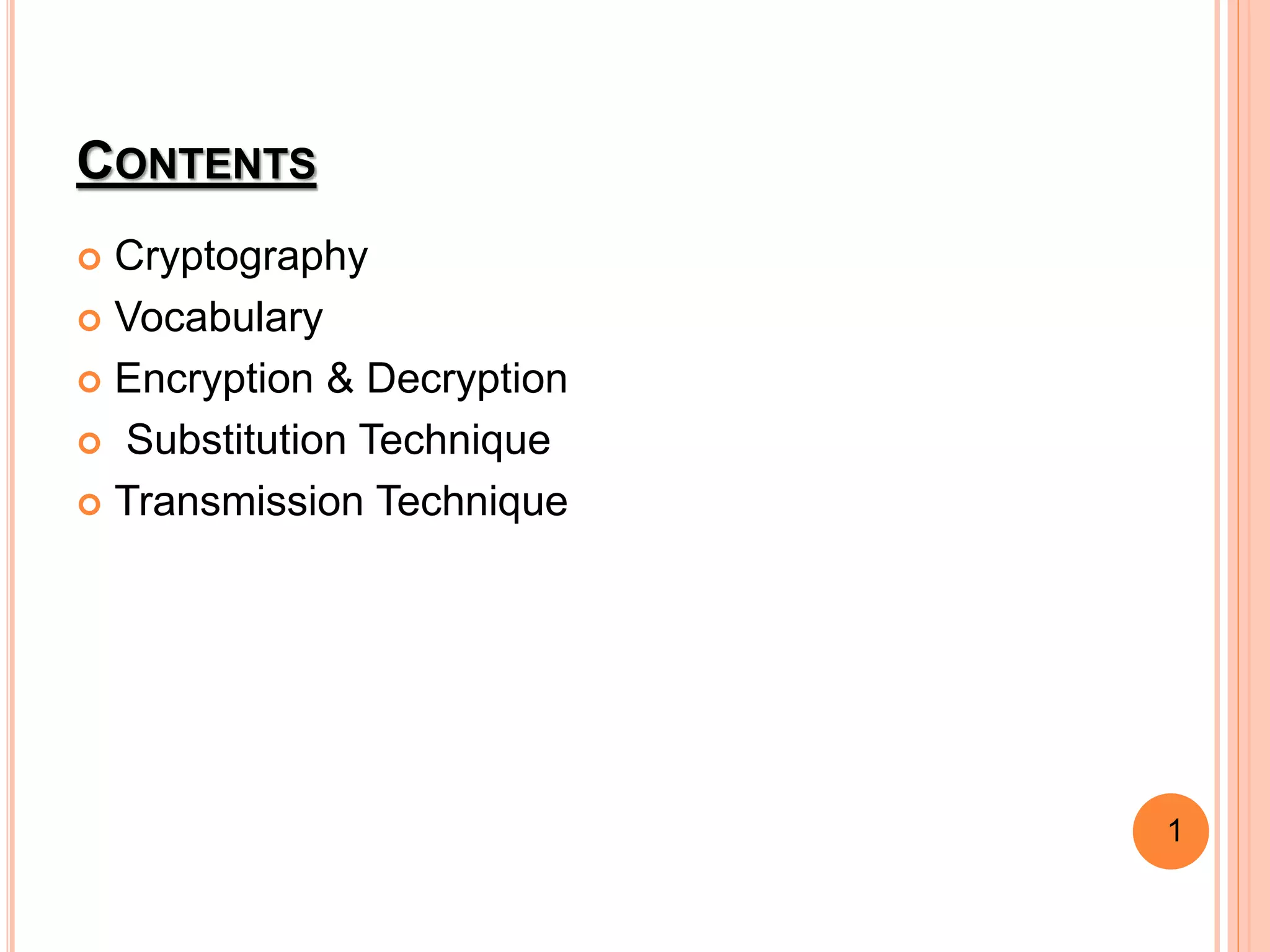 Topic1 substitution transposition-techniques | PPTX