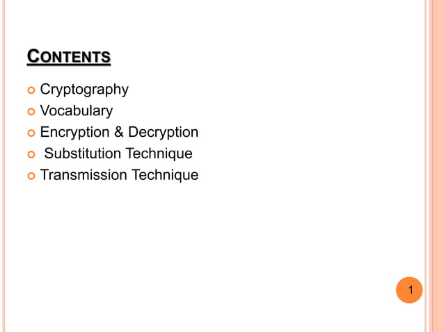 Topic1 substitution transposition-techniques | PPTX