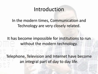 Communication Technology- The Conventional Media | PPTX