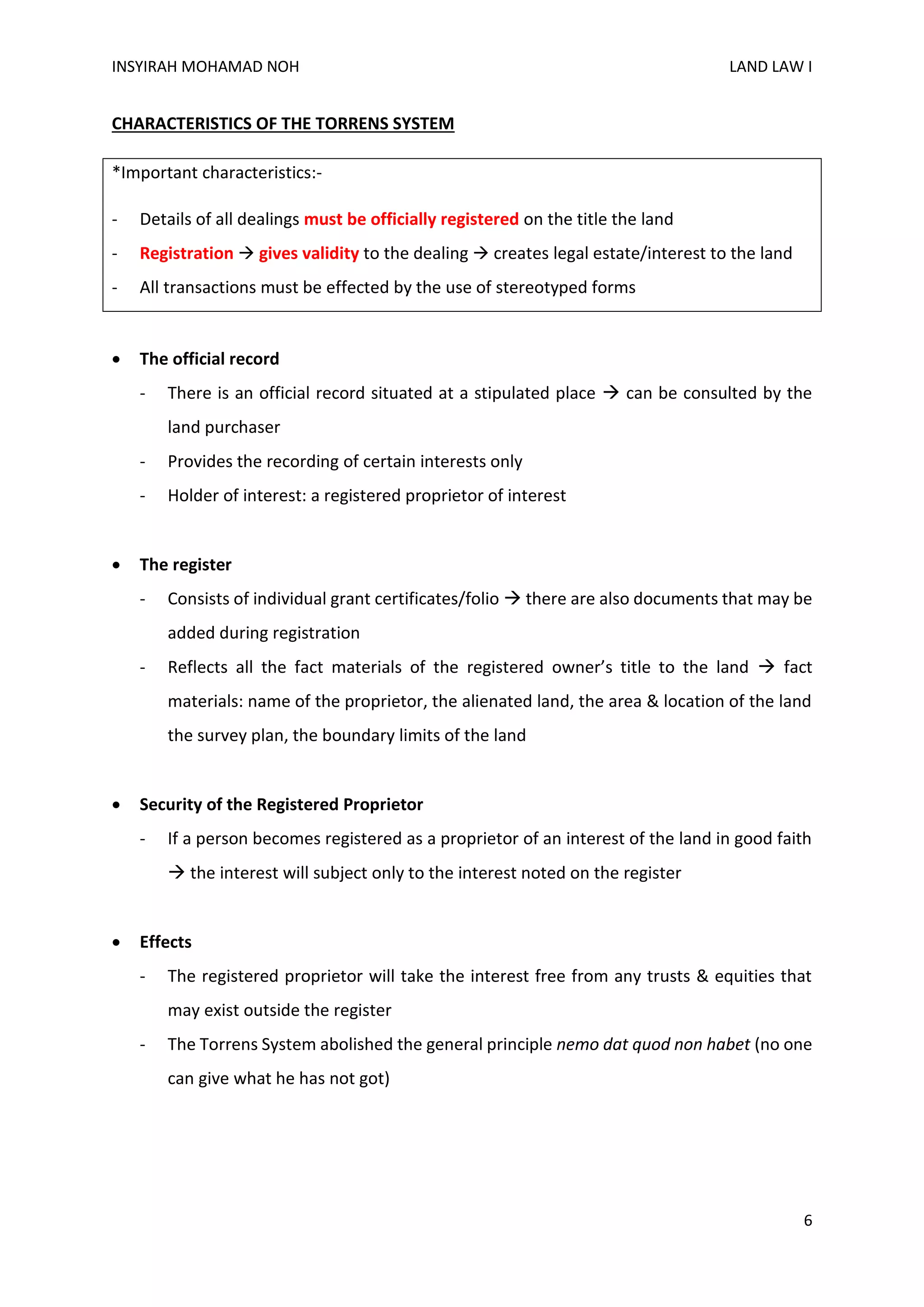 TORRENS SYSTEM - LAND LAW | PDF
