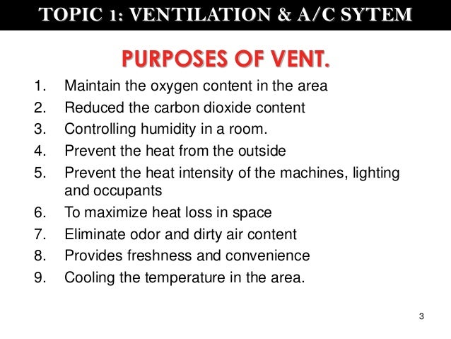 ventilation & a/c system