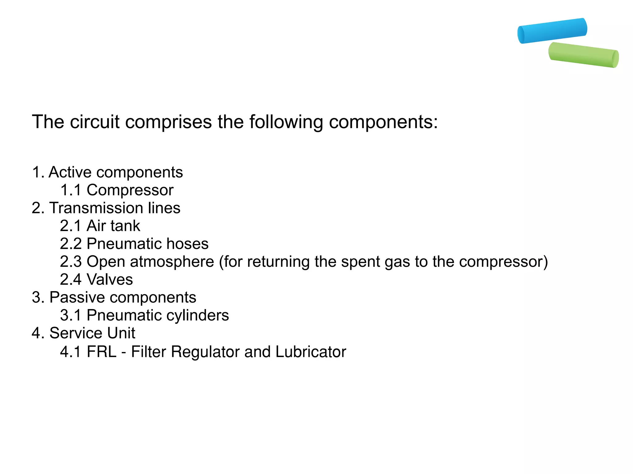 Pneumatics Circuits Components (Circuit details) | PDF