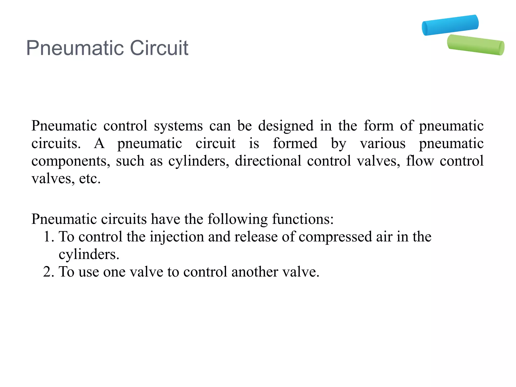 Pneumatics Circuits Components (Circuit details) | PDF