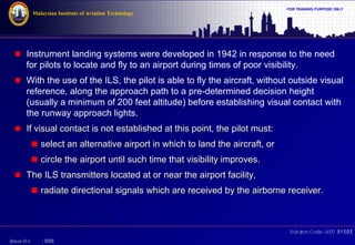 Aircraft Communication Topic 10 instrument landing systems | PDF
