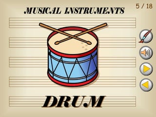 Musical instruments in English | PPTX