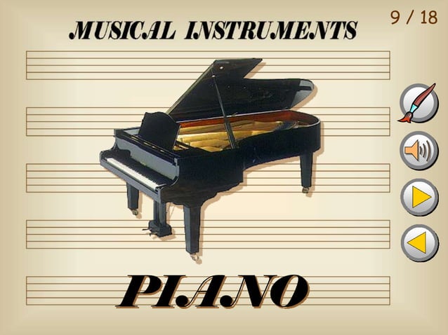 Musical instruments in English | PPTX