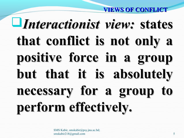 Conflict, Negotiation, and Intergroup Behavior | PPT | Science