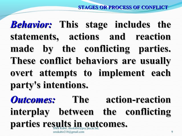 Conflict, Negotiation, and Intergroup Behavior | PPT | Science