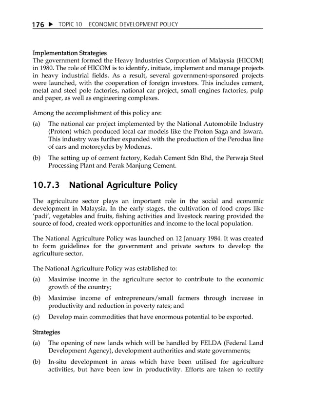 Topic 10 economic development policy | PDF