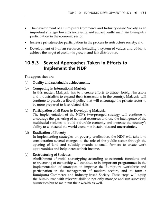 Topic 10 economic development policy | PDF