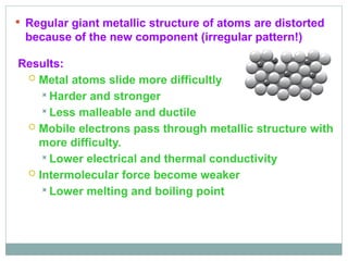 Topic 10 Metals.pptx about metal bonding and structure | PPTX