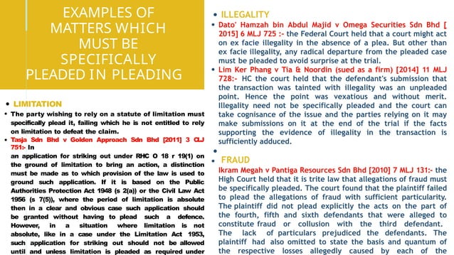 slides for topic pleadings in for civil litigation | PPTX