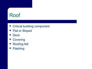 2016 DHT2563 Topic 11 building, structure, finishes and sites | PPT