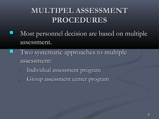 Topic 11 multiple_assessment_procedures | PPT | Resume Writing and ...