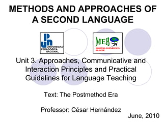 The Postmethod Era in SLA | PPT