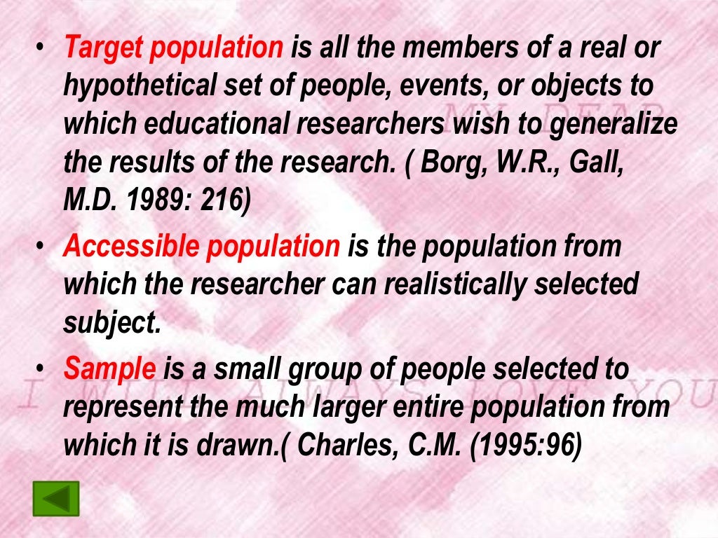 RESEARCH POPULATION research-population