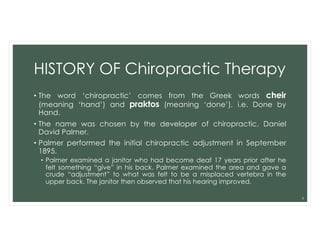 Topic 12 - Chiropractic Therapy in Manipulative & Body Based Method | PDF