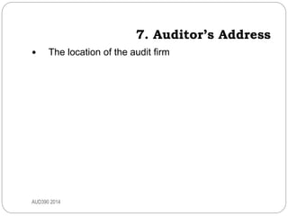 Topic 12 audit report | PPTX