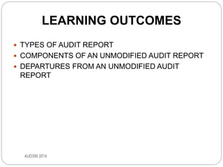Topic 12 audit report | PPTX